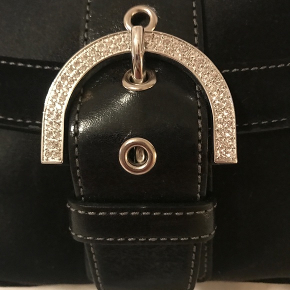 Coach | Bags | Coach Satin Top Handle Black Suedesatin | Poshmark